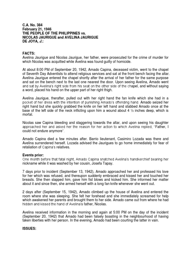 People vs. Jaurigue | PDF | Sentence (Law) | Crime & Violence