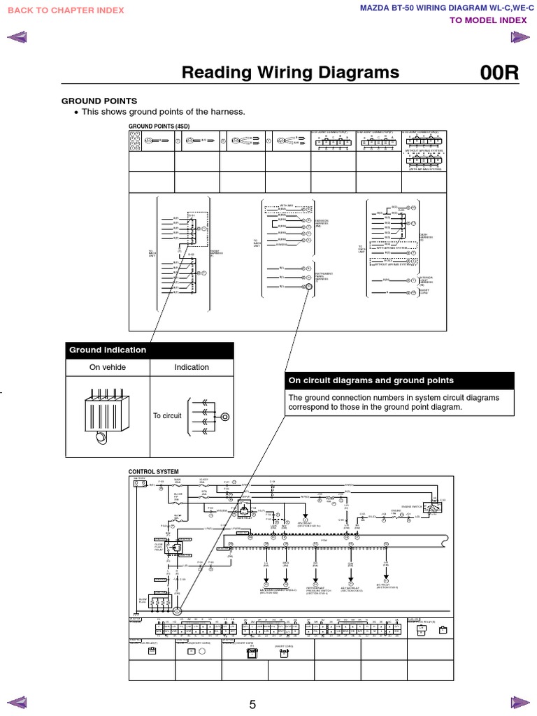 Mazda Bt50 WL C & We C Wiring Diagram f198!30!05l5 | PDF | Manufactured ...