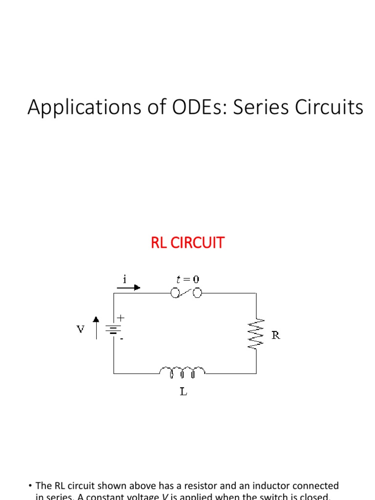 Applications of ODEs | PDF | Series And Parallel Circuits | Electrical ...