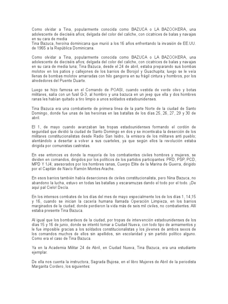 Tina Bazuca | PDF | Militar | Agitación