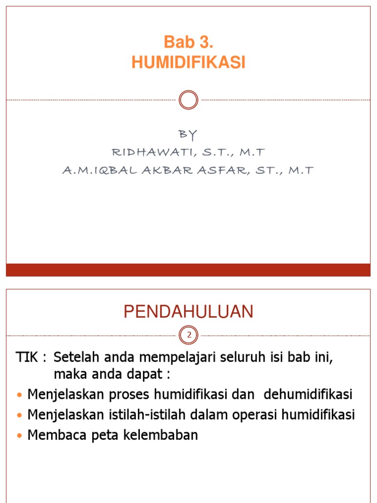 Proses Humidifikasi dan Kelembaban Udara | PDF
