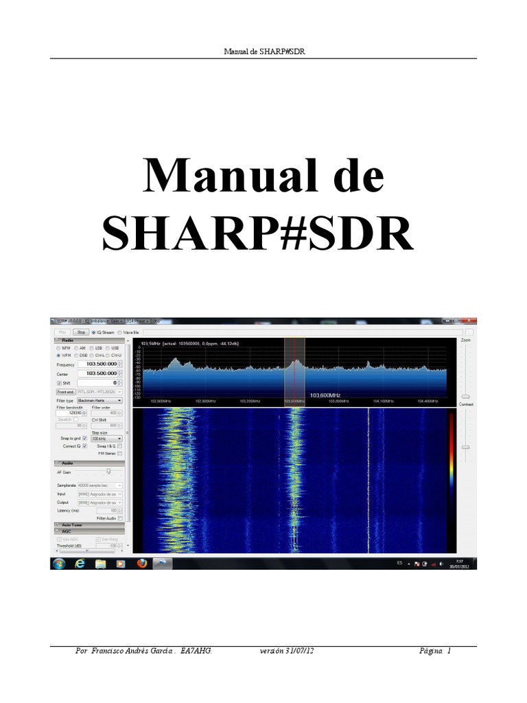 Manual Sdrsharp | PDF | Modulación de frecuencia | Alta frecuencia