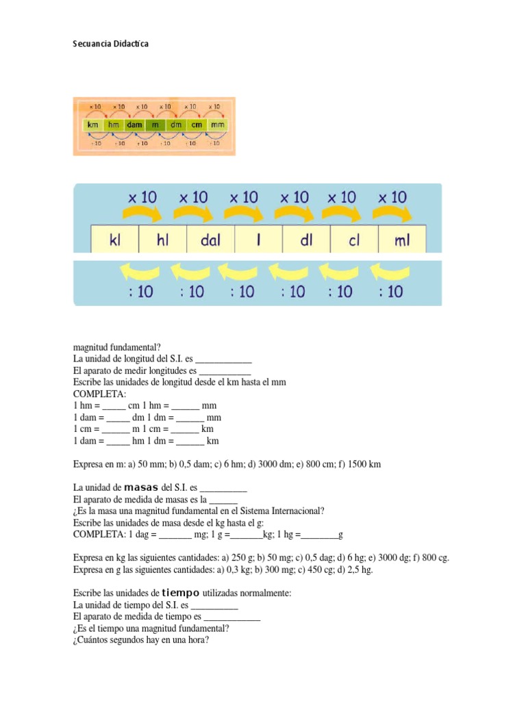 Secuencia Didactica Fisica | PDF | Unidades de medida | Sistema Internacional de Unidades