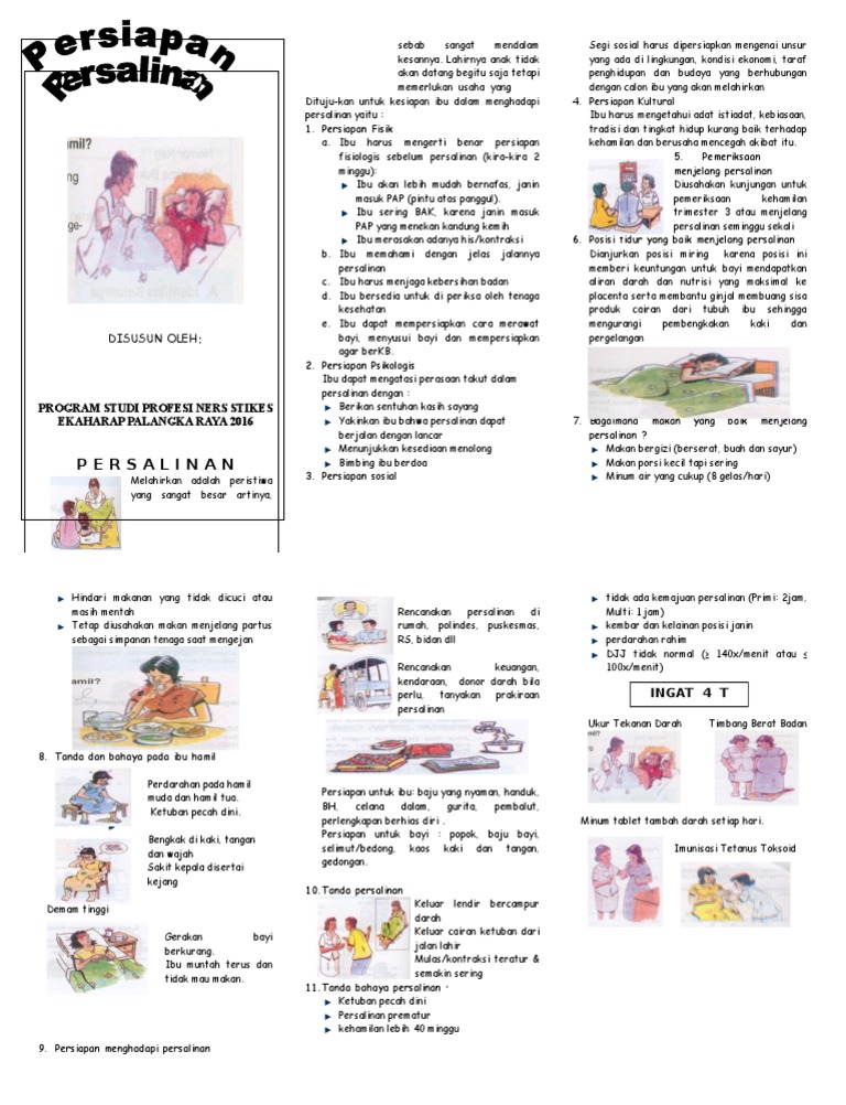 Leaflet Persiapan Persalinan | PDF