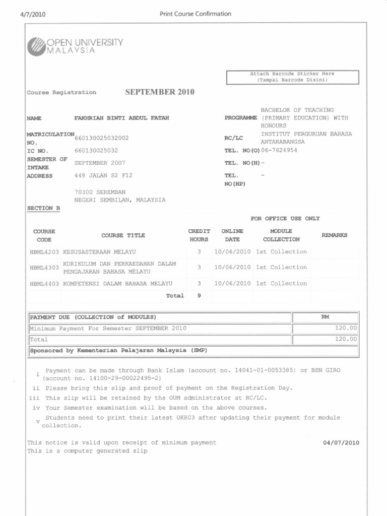 Course Registration for Bachelor of Teaching | PDF | Services ...
