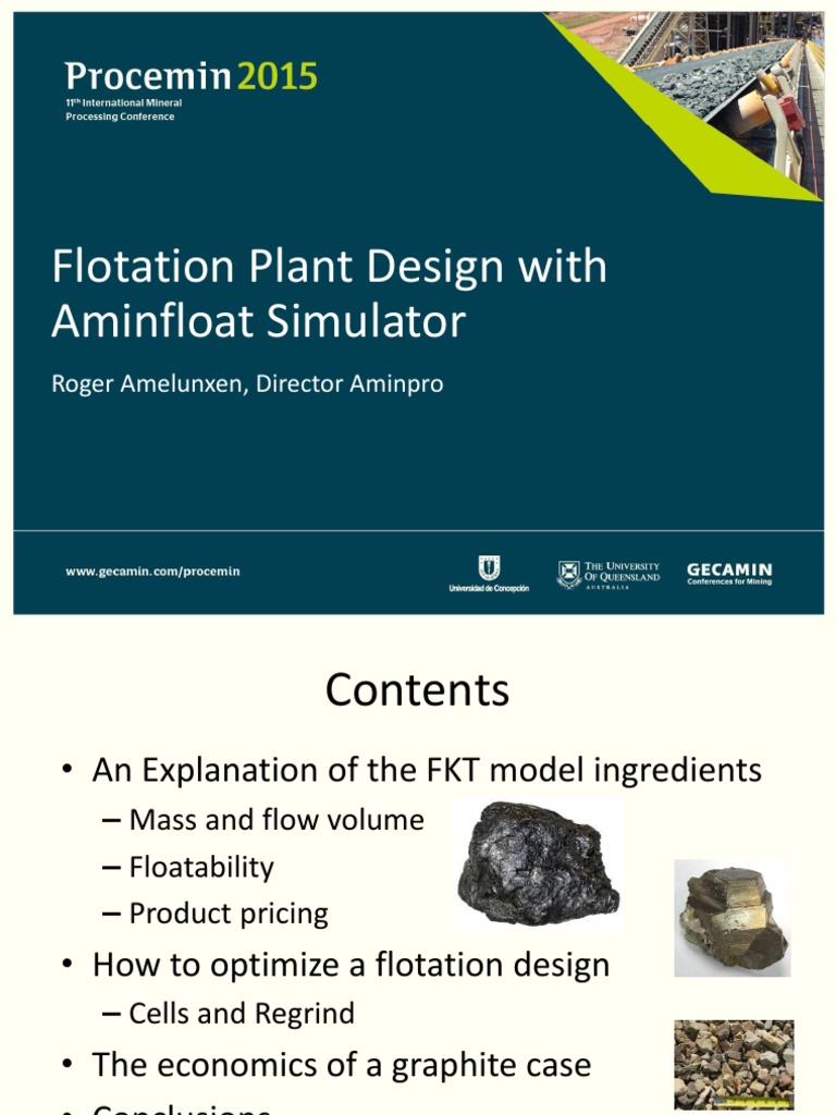 Procemin 2015 Flotation Plant Design With Aminfloat Simulator | PDF ...