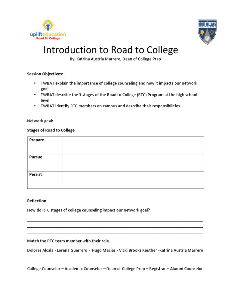 Road to College Program Overview | PDF