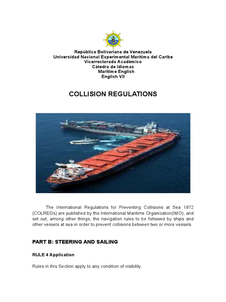 COLREG | PDF | Traffic | Radar
