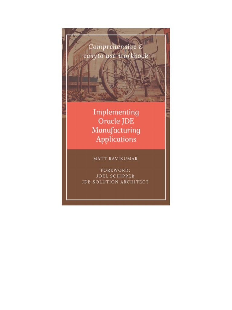 Implementing Oracle Jde Manufacturing Sample Book | Download Free PDF ...