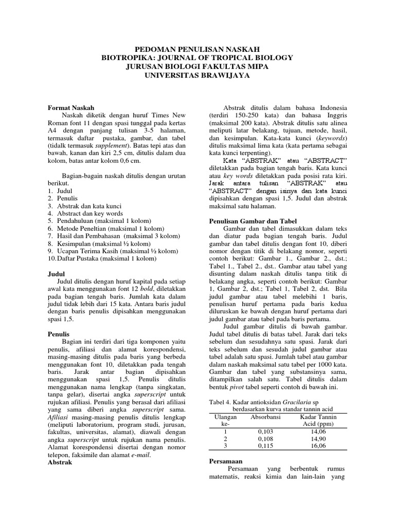 Format Naskah Publikasi Mahasiswa | PDF
