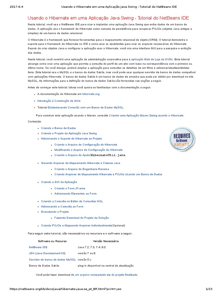 Usando o Hibernate em Uma Aplicação Java Swing - Tutorial Do NetBeans ...