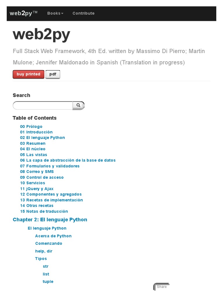 Web2py - El Lenguaje Python | PDF | Python (lenguaje de programación) | C