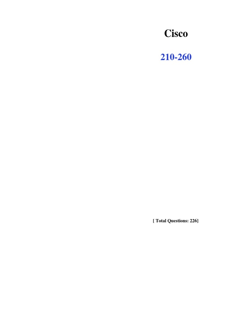 210 260 | PDF | Ip Address | Computer Network