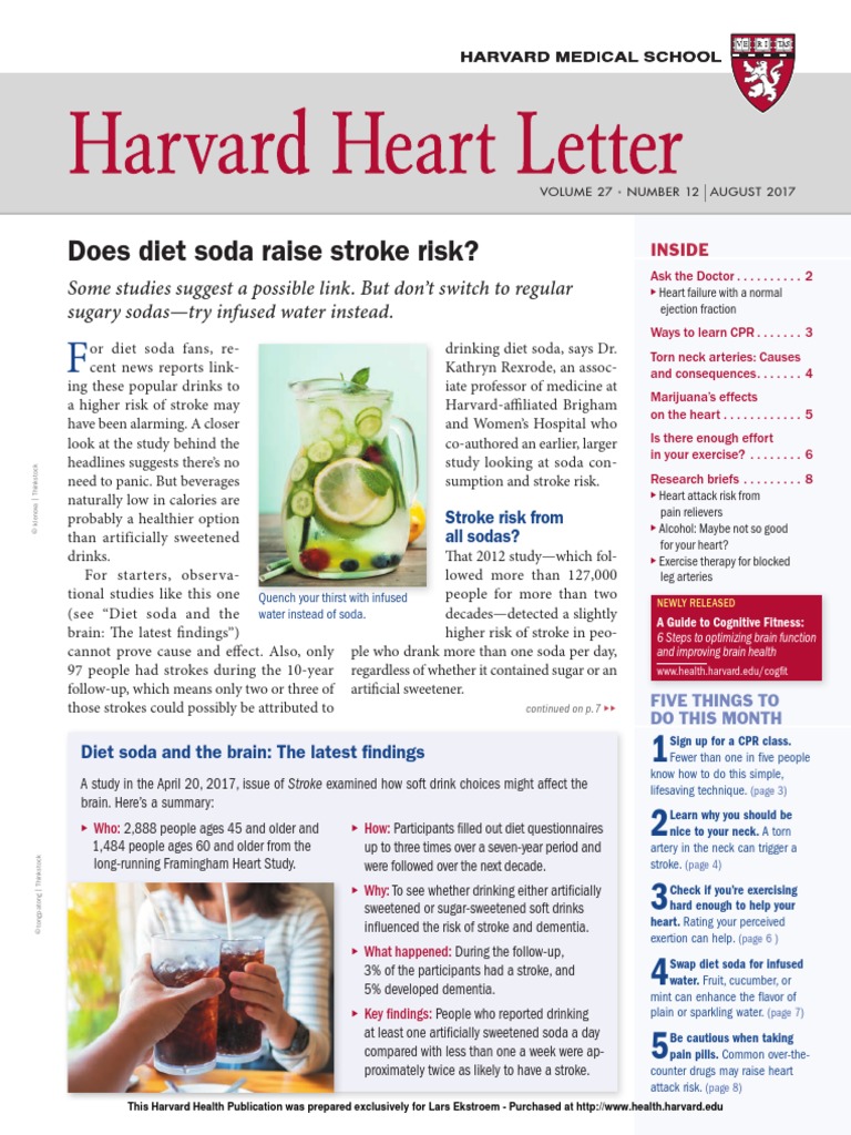Harvard Heart Letter August 2017 Harvard Health PDF | PDF | Medical ...