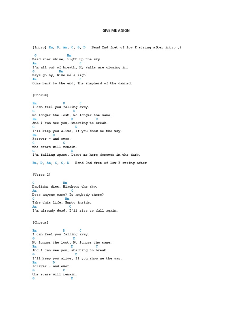 Give Me A Sign | PDF | Leisure