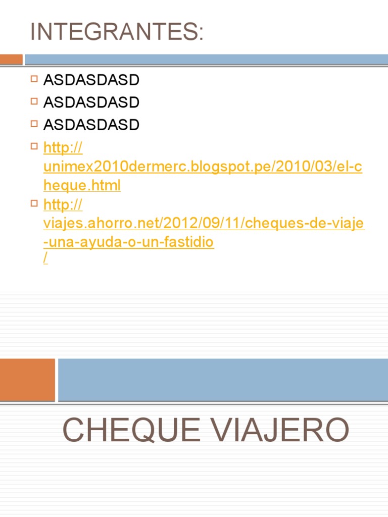 Ventajas y desventajas del cheque viajero | PDF | Cheque | Dinero