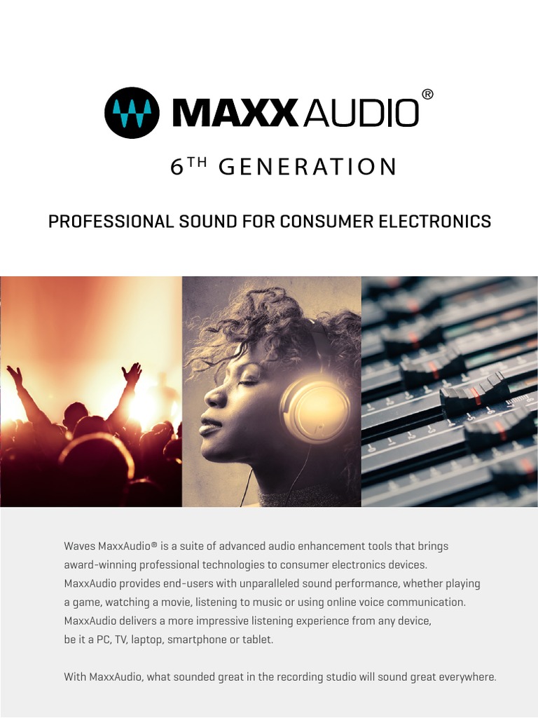 Maxxaudio v6 Technical Product Brief | PDF | Equalization (Audio ...