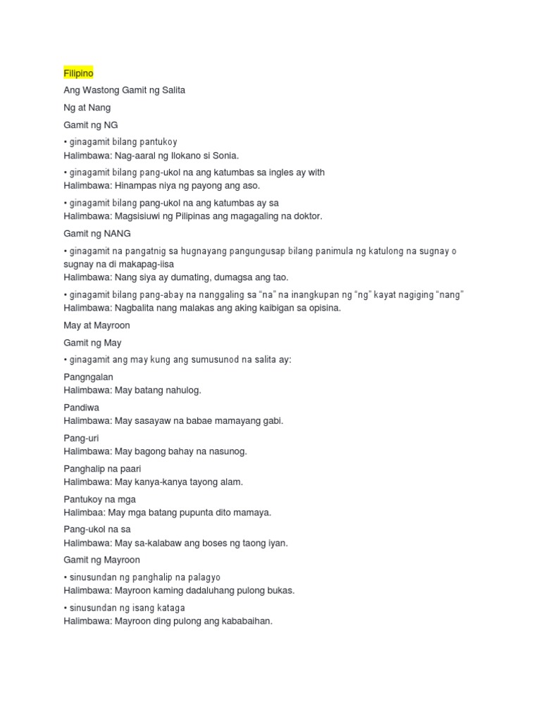 Let Reviewer Filipino | PDF