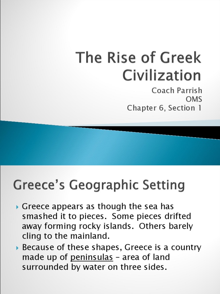 6.1, The Rise of Greek Civilization | PDF | Troy | Greek Mythology