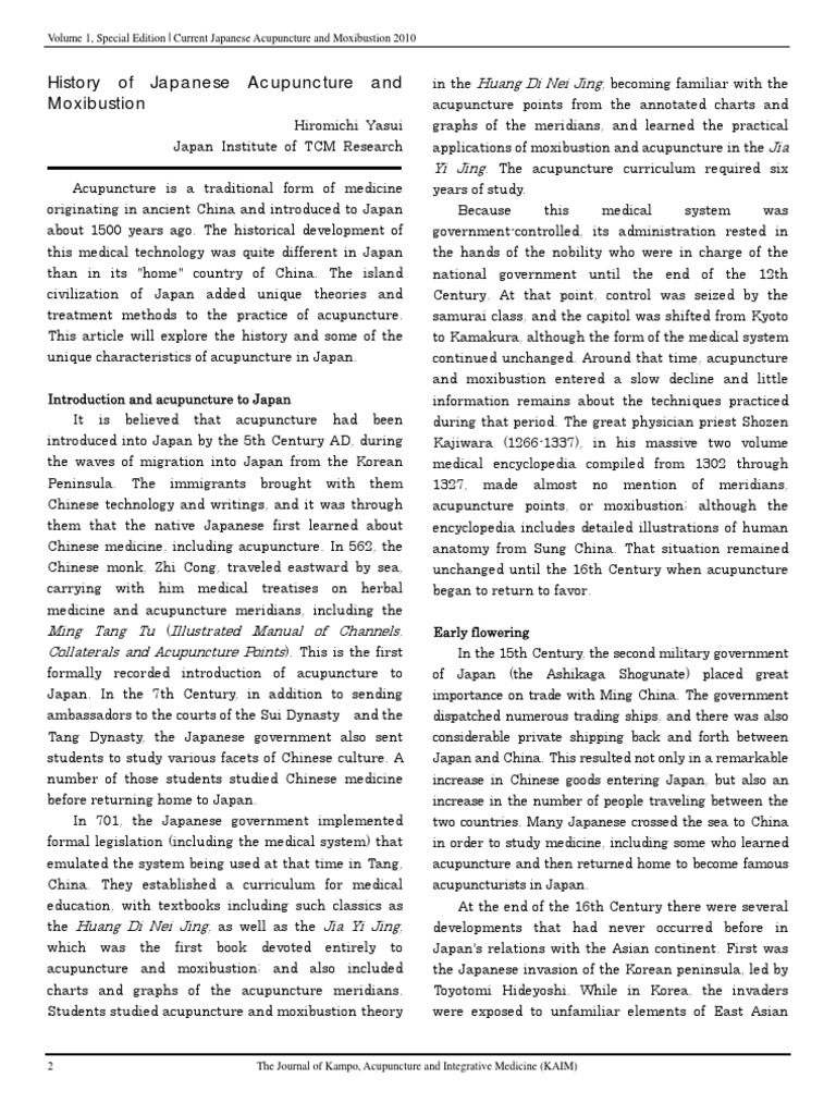 KAIM Special-CJA History | PDF | Acupuncture | Traditional Chinese Medicine