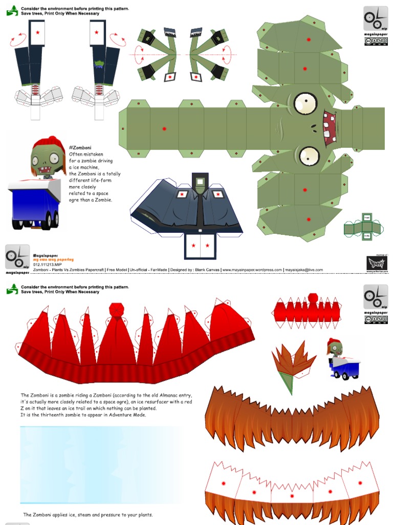 Zomboni - Plants vs Zombies Papercraft_MIP