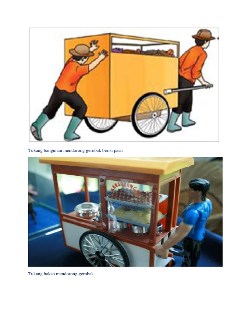 Tukang Bangunan Mendorong Gerobak Berisi Pasir | PDF