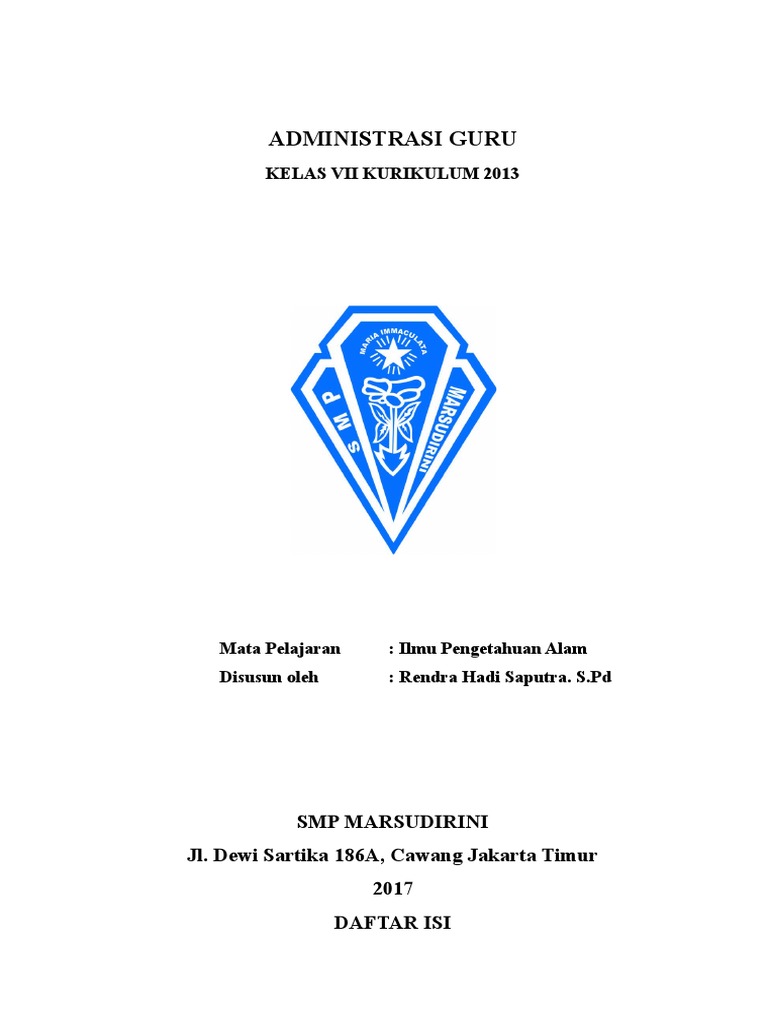 Cover Administrasi Guru | PDF
