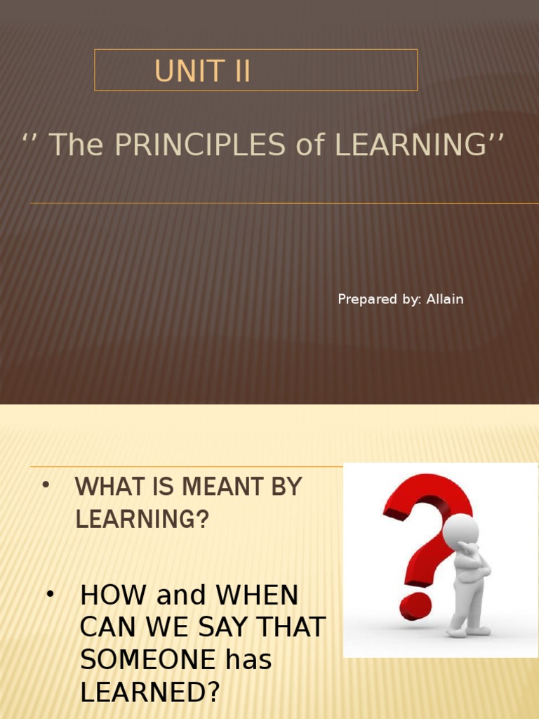 The Principles of Learning | PDF | Mental Processes | Behavioural Sciences