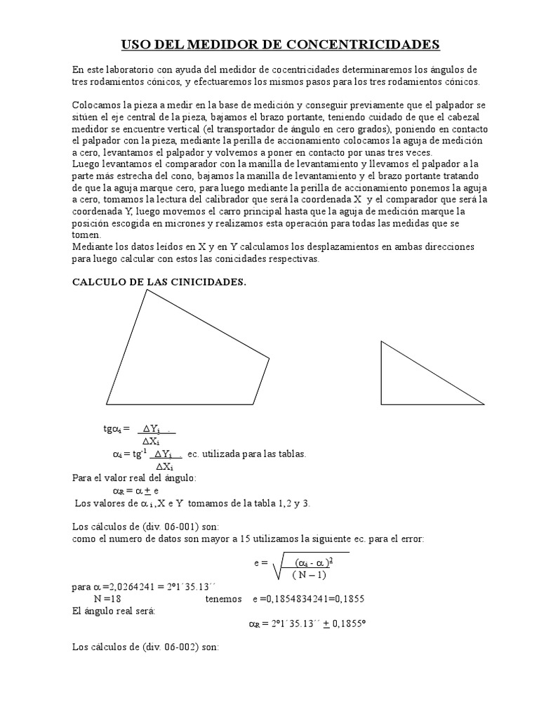 Inv. 6 Medidor de Concentricidades | PDF | Medición | Observación ...