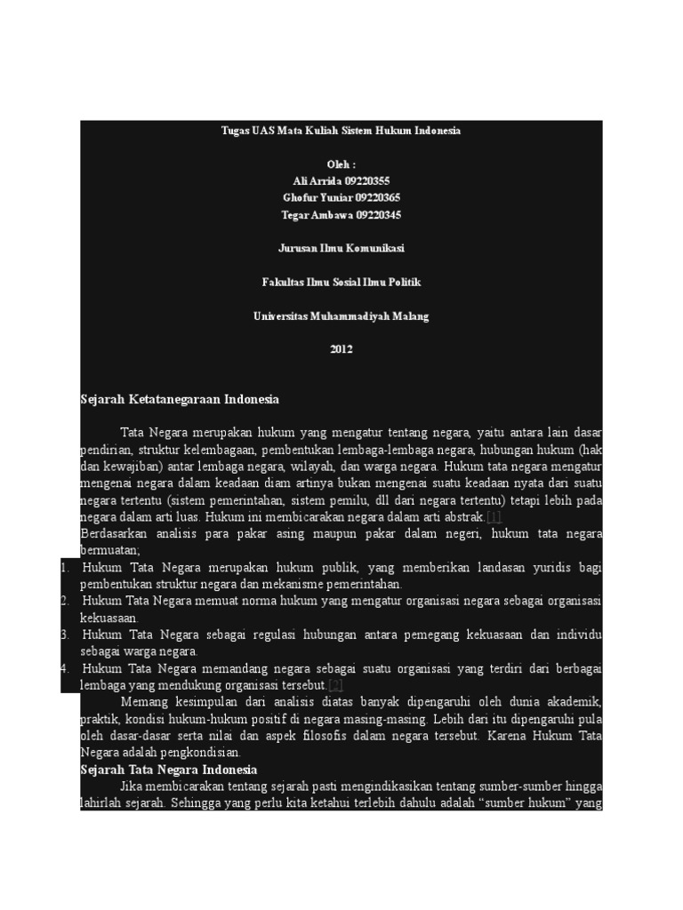 Sejarah Ketatanegaraan Indonesia Pdf