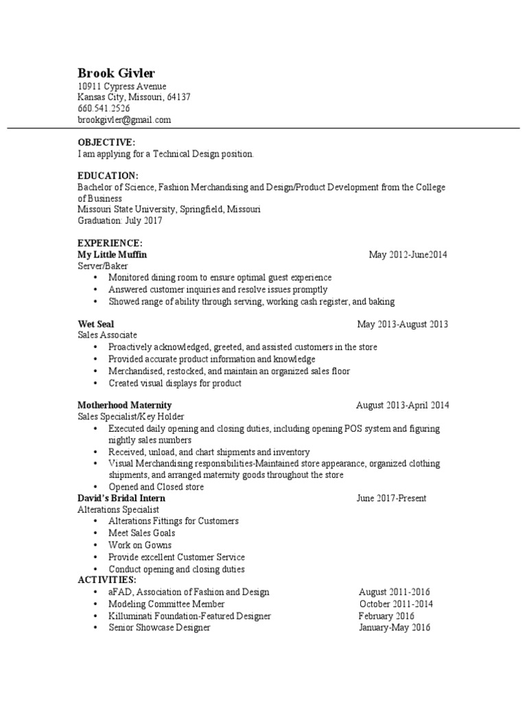 Resume - Givler | PDF | Career & Growth | Business
