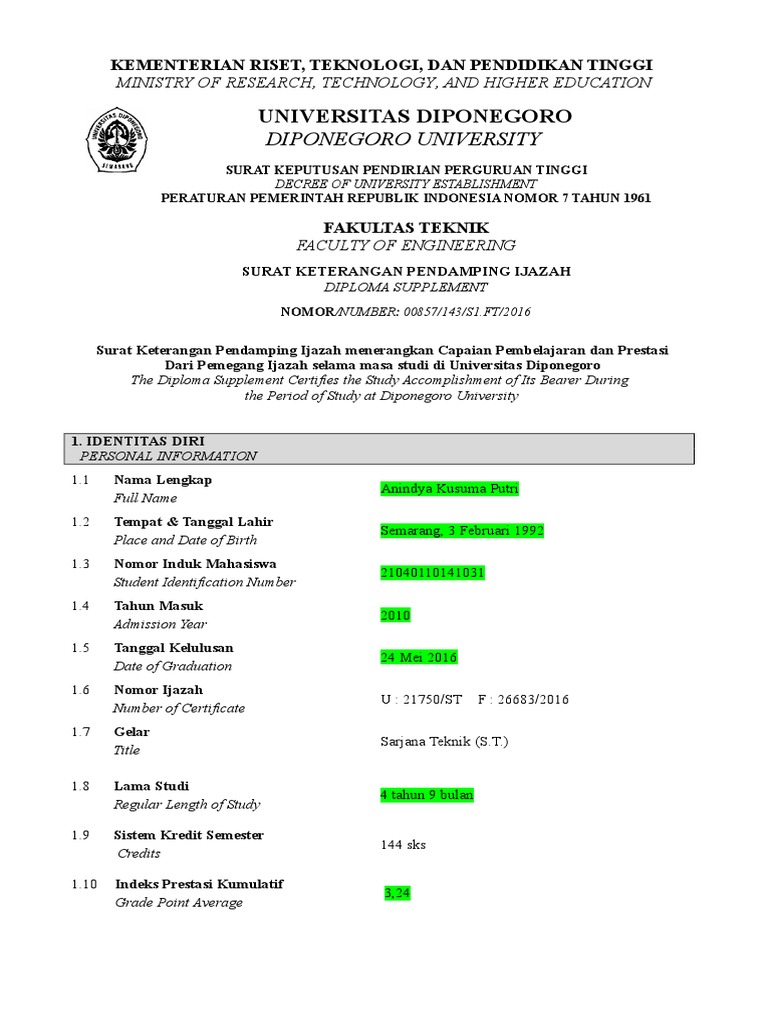 Format Skpi 2016new | PDF