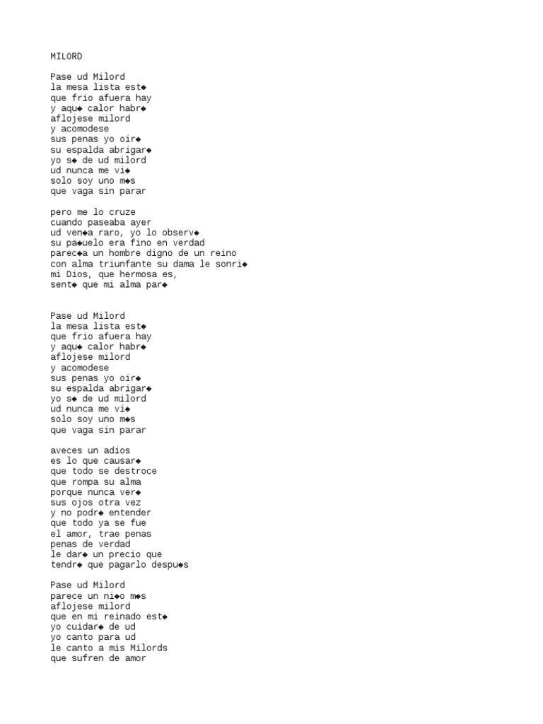 Milord | PDF
