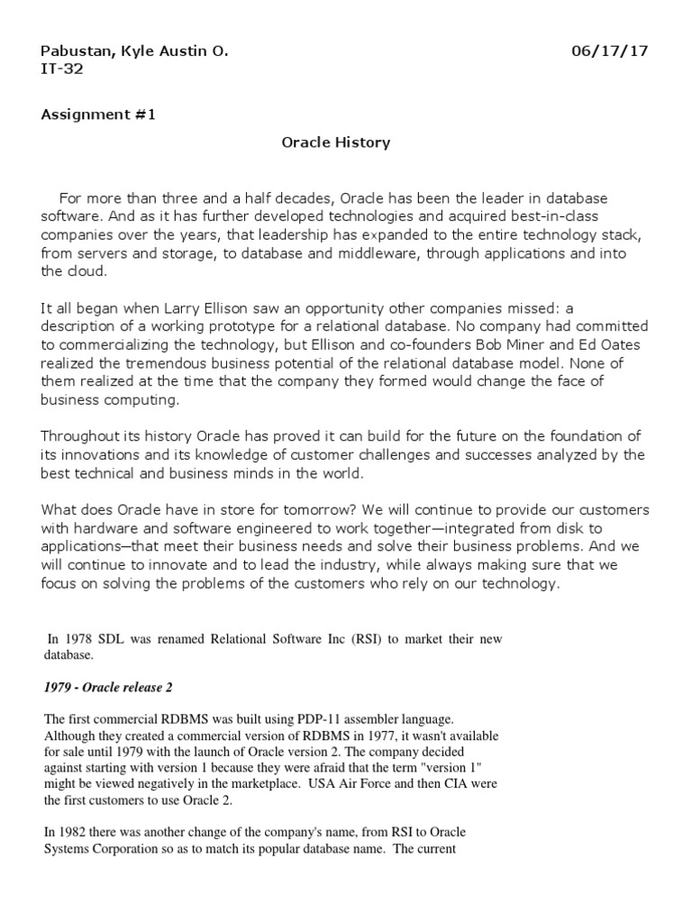 Assignment Oracle | PDF | Oracle Database | Sql