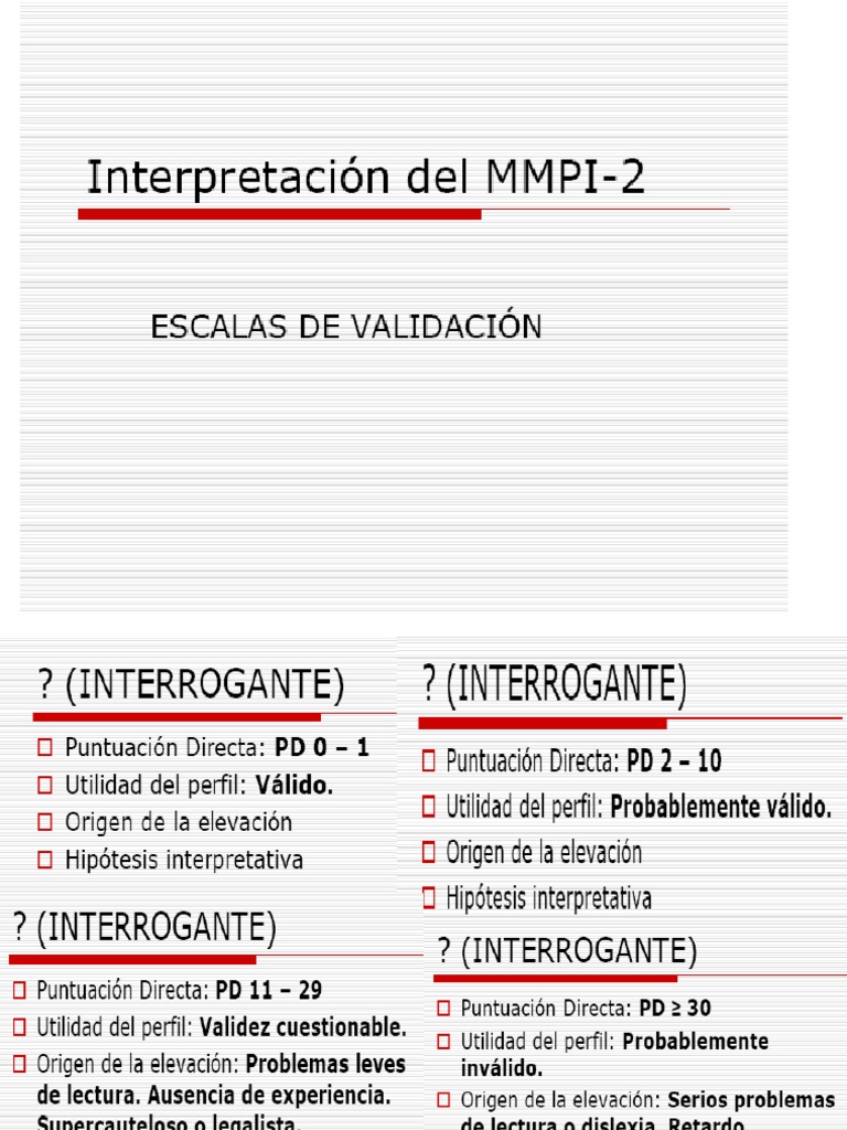 MMPI 2 Interpretación | Neurosis | Depresión (Estado de ánimo)
