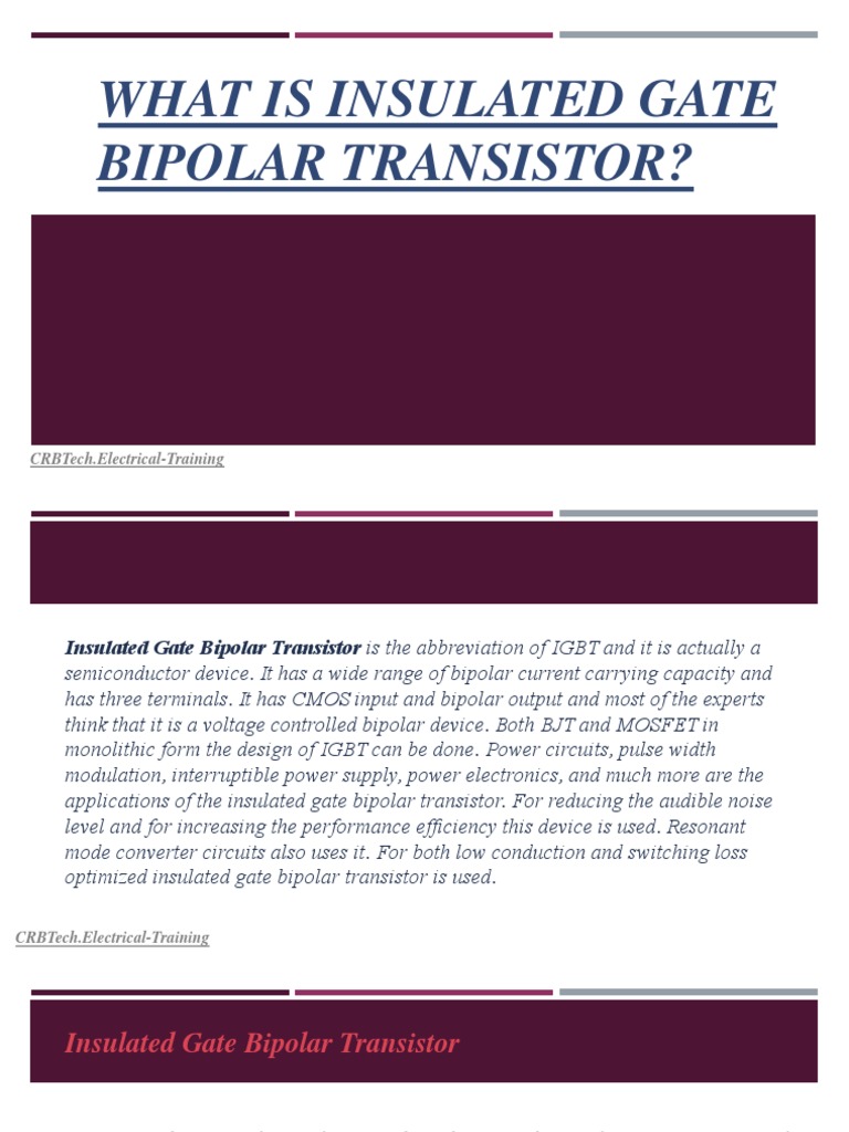Insulated Gate Bipolar Transistor | PDF | Bipolar Junction Transistor ...