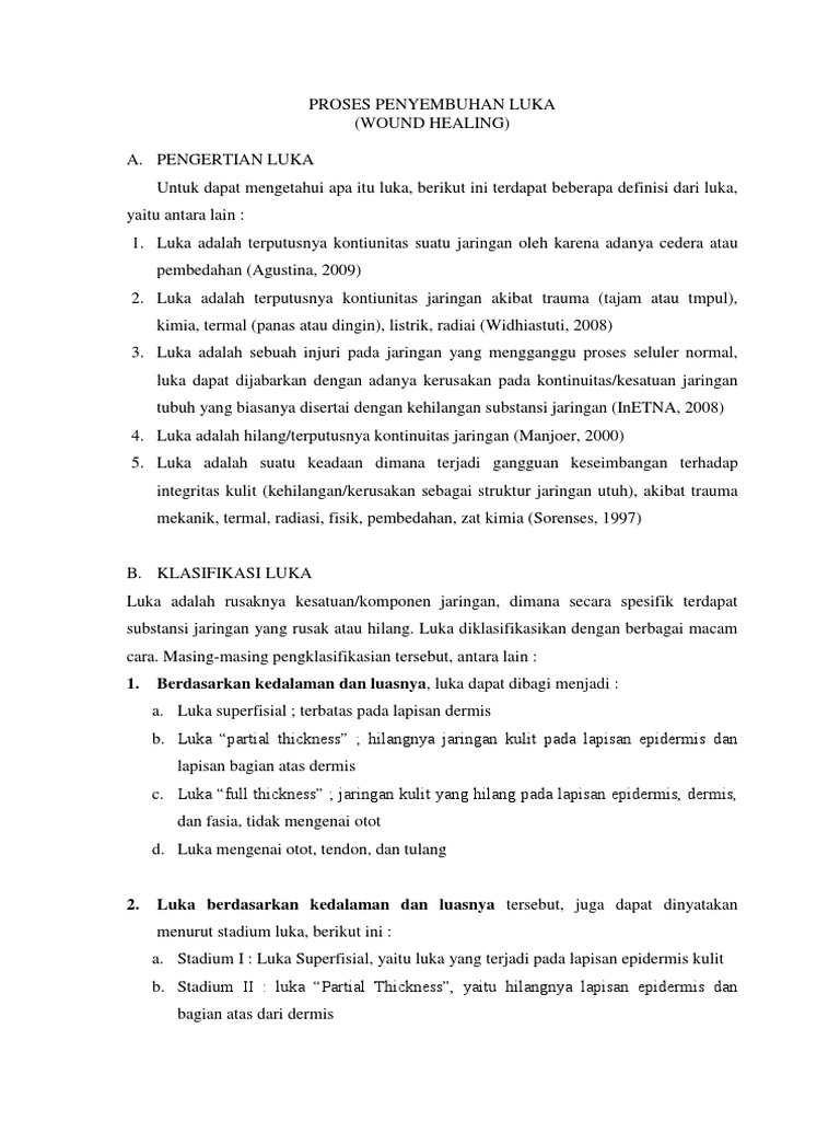 Proses Penyembuhan Luka | PDF