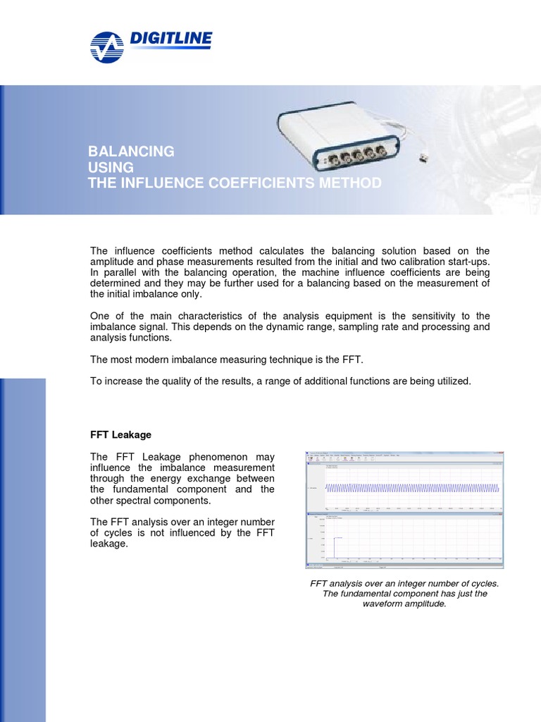 Balancing Using The Influence Coefficients Method: FFT Leakage | PDF | Spectral Density ...
