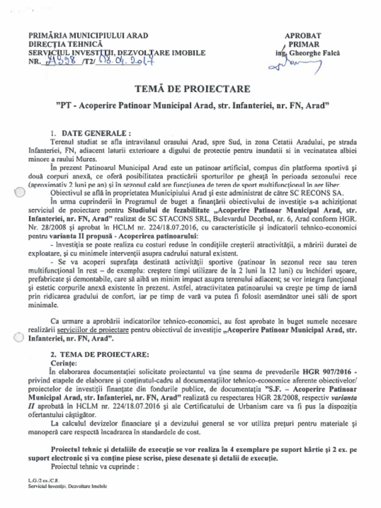 Tema de Proiectare | PDF