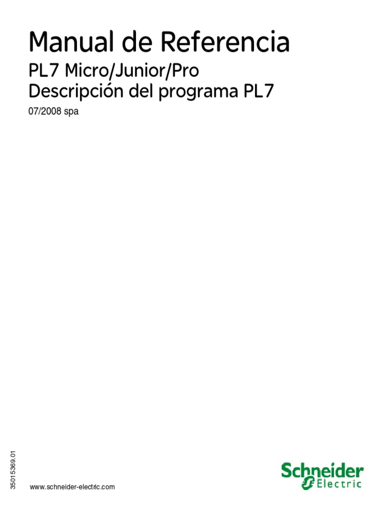 PL7 Manual Referencia ESP | PDF | Programa de computadora | Programación