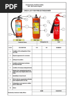 CHECKLIST - Fire Equipment Inspection - Hose Reels | PDF