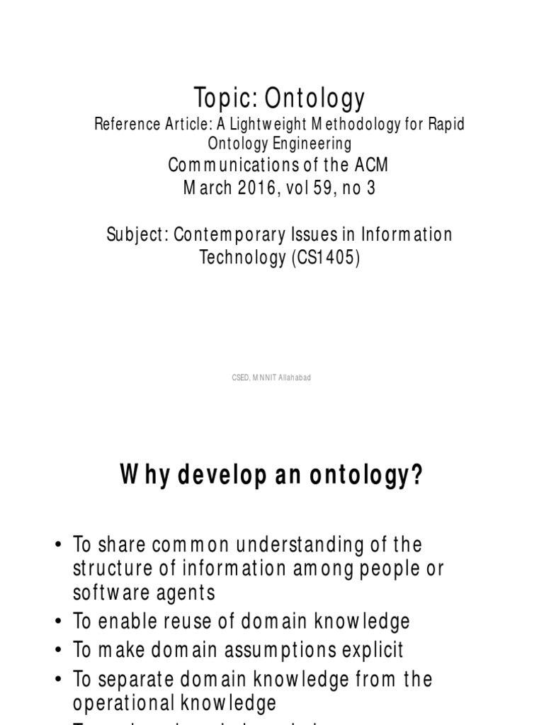 Ontology | PDF | Ontology (Information Science) | Emergence