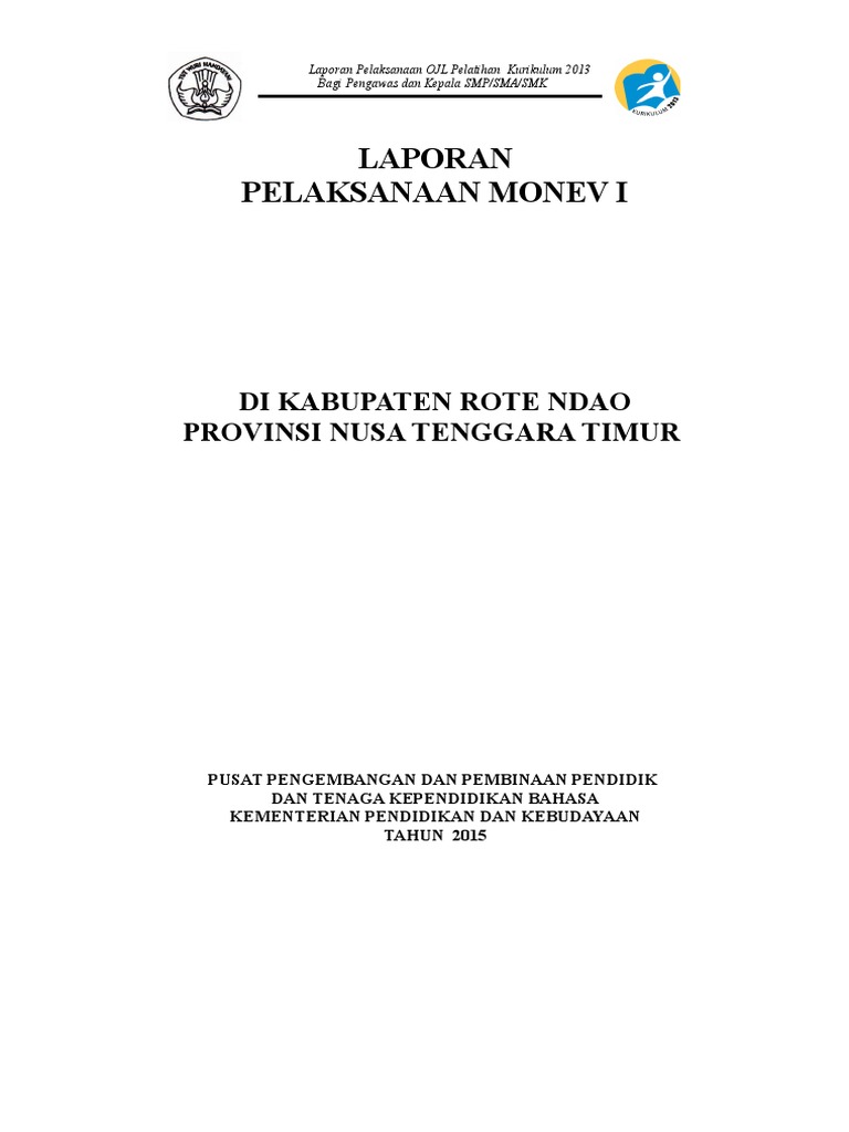 Laporan Monev I | PDF
