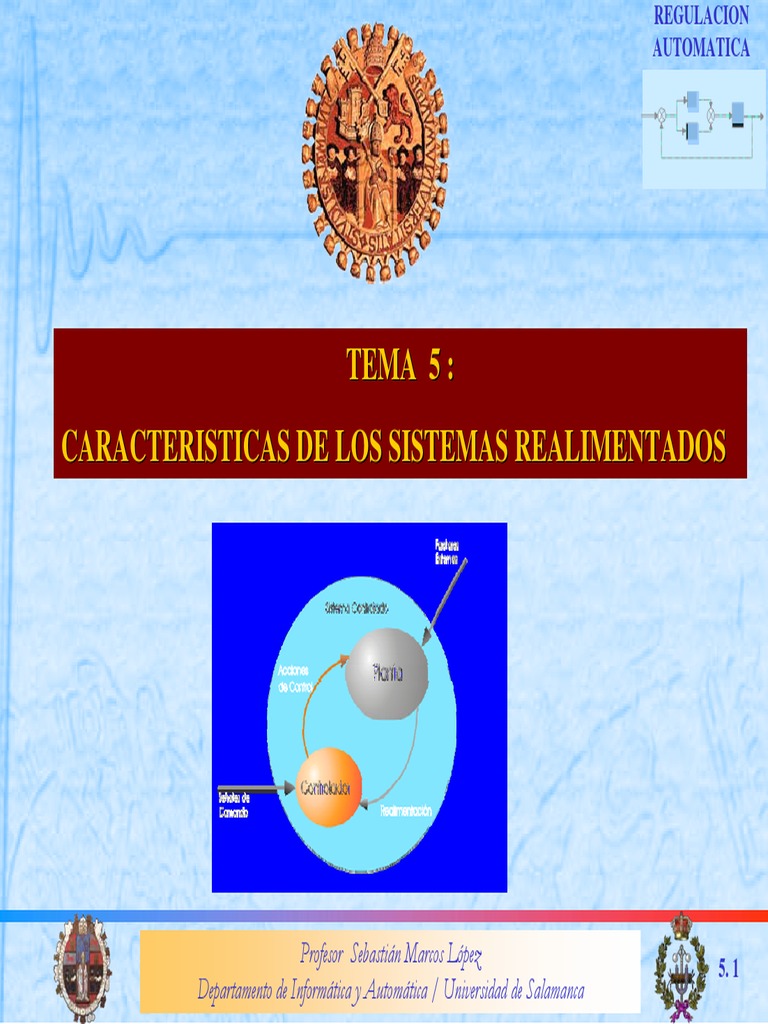 Tema5 Regulacion PDF | PDF | Sistema de control | Realimentación