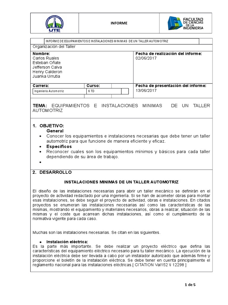 Informe Organizacion de Taller | Encendiendo | Tecnología