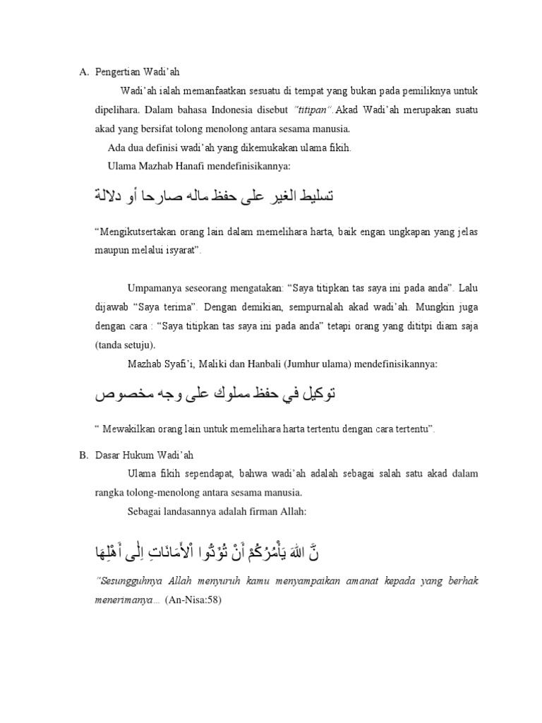 Pengertian Wadi | PDF | Agama & Spiritualitas