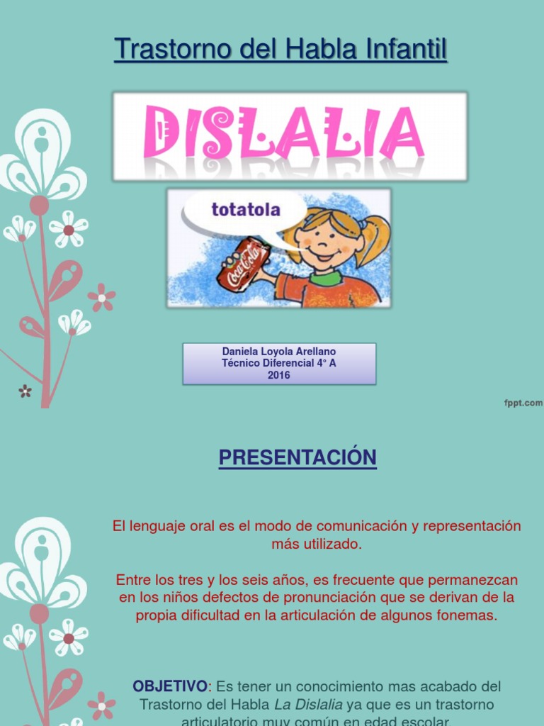 Dislalia Final | PDF | Comunicación humana | Cognición