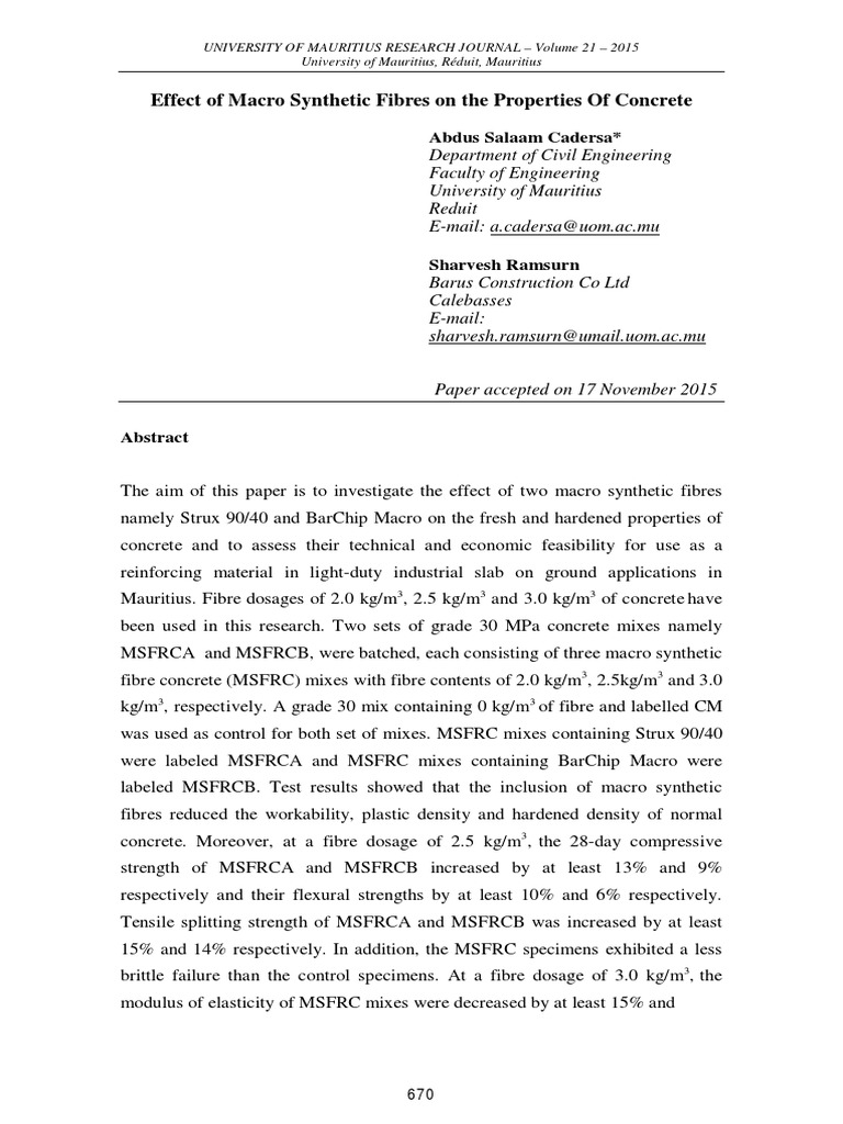 Abstract Rj159FinalPaperCadersa&Ramsurn041215docx | PDF | Strength Of ...