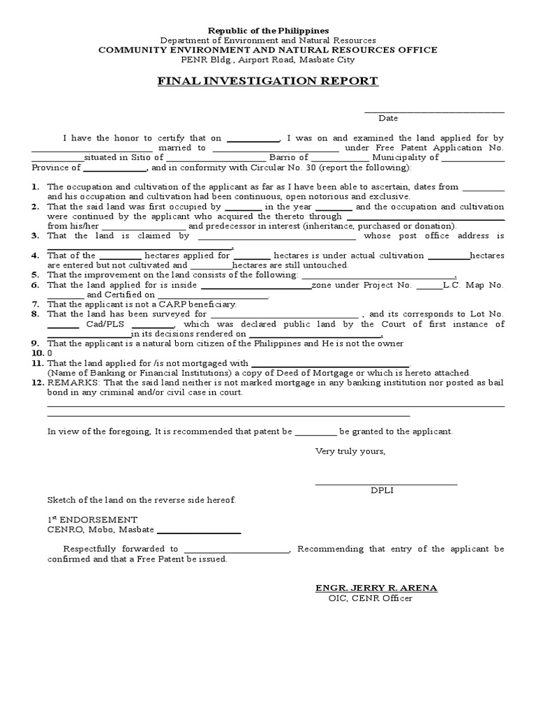 Final Investigation Report | PDF | Common Law | Property Law