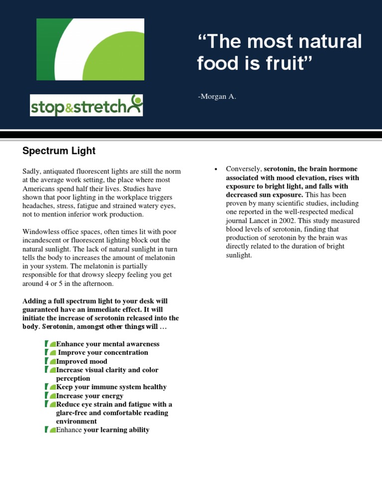 Benefits of Full Spectrum Lighting | PDF | Self-Improvement